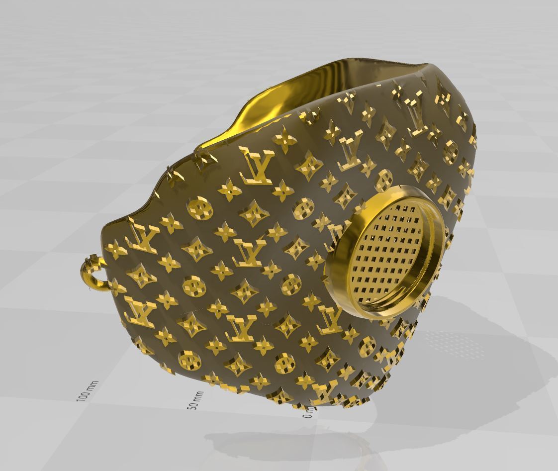 😷 Louis Vuitton Mask・ STL File for ・Cults