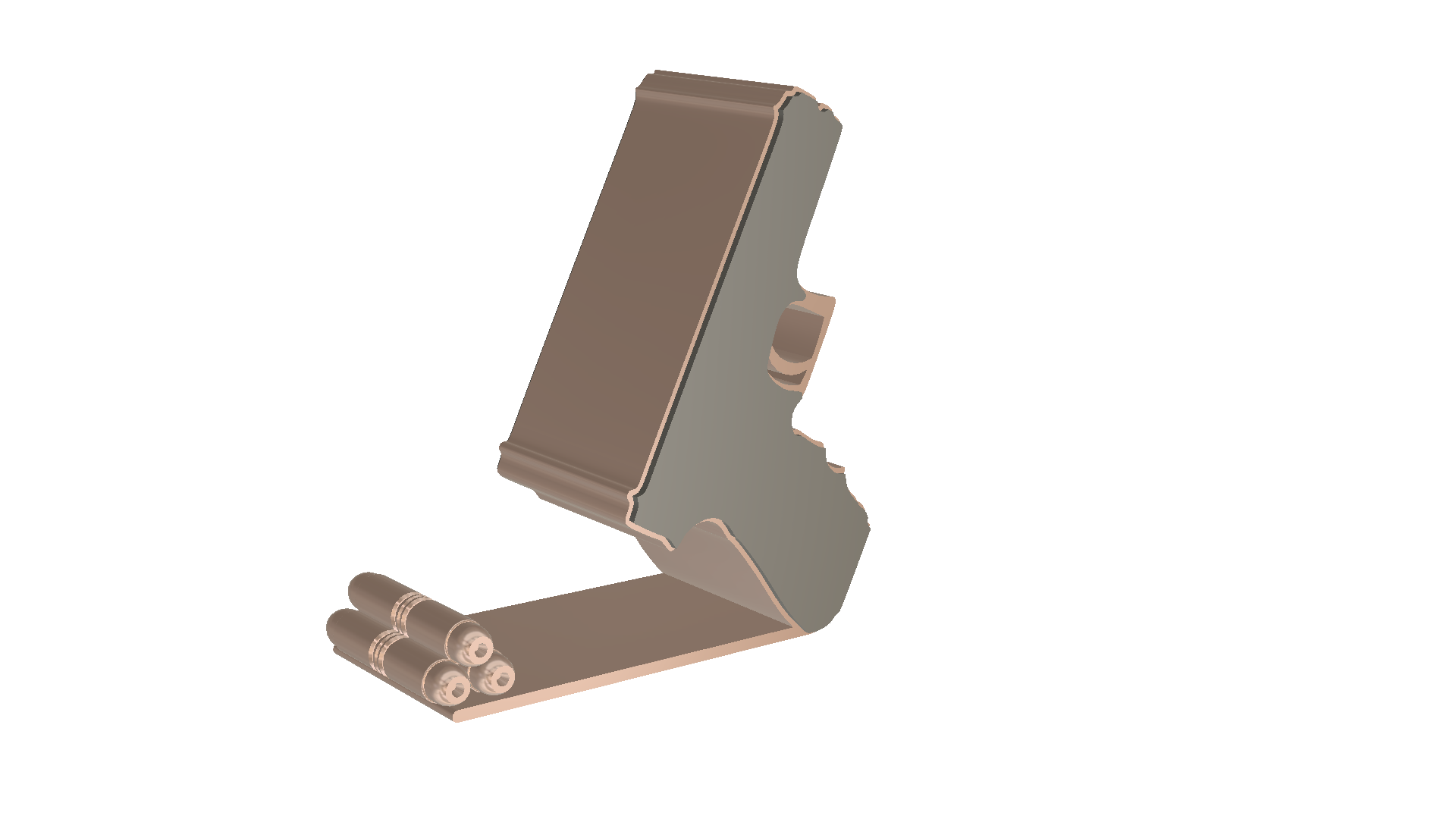 STL file Gun with Bullets Phone Stand with Bank 🔫 ・Design to download ...