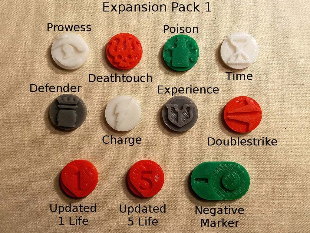 Free STL file Magic: The Gathering Counters, Expansion Pack 1, MtG # ...