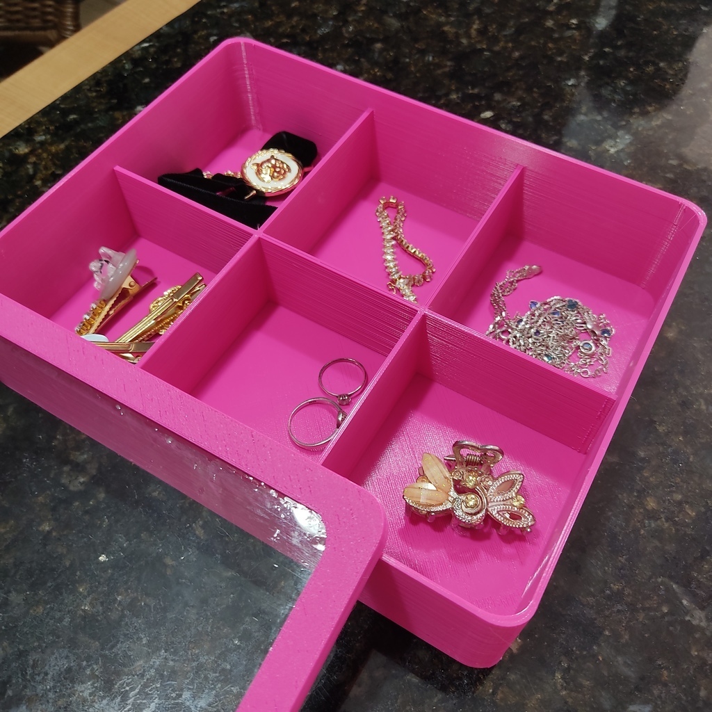 Free 3D file Square jewelry box with glass 🟪 ・3D printable model to ...