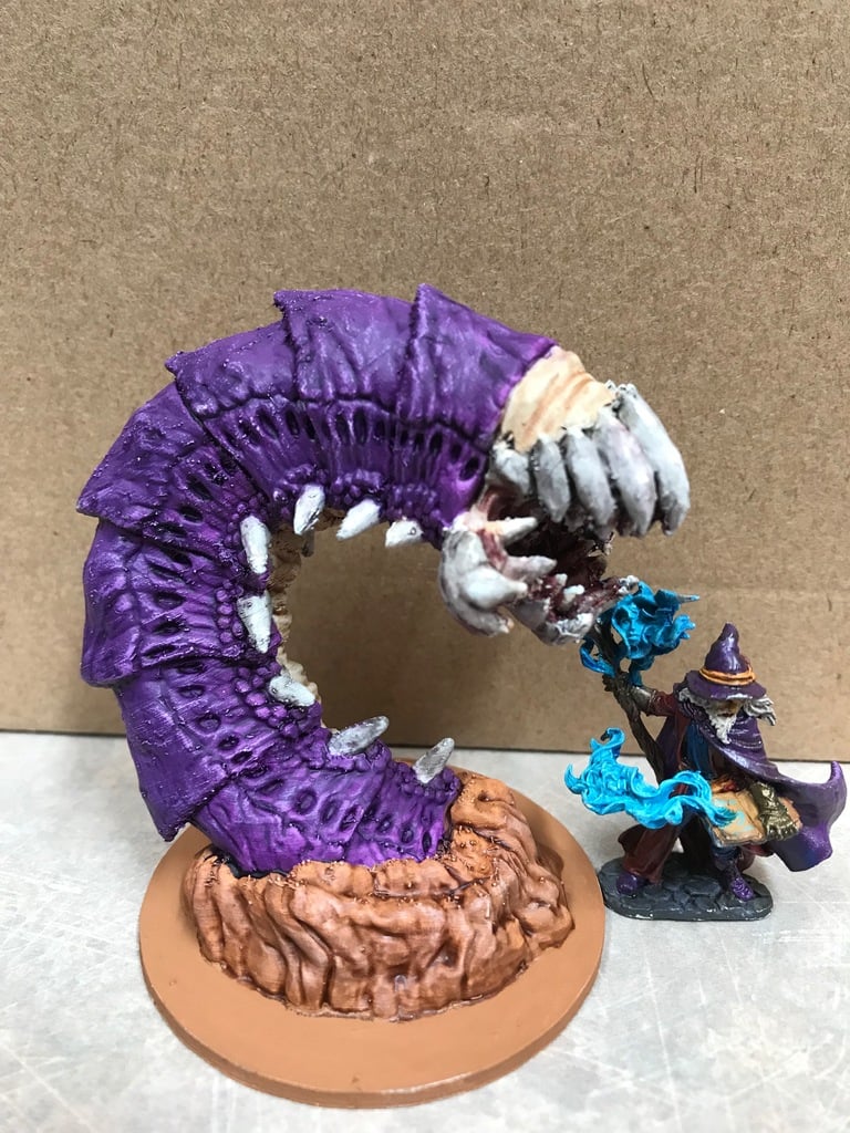 3D printed Purple Worm・Cults