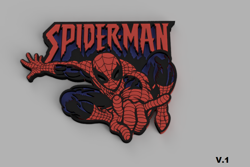 STL file Spiderman logo 🦸‍♂️ ・3D print design to download・Cults