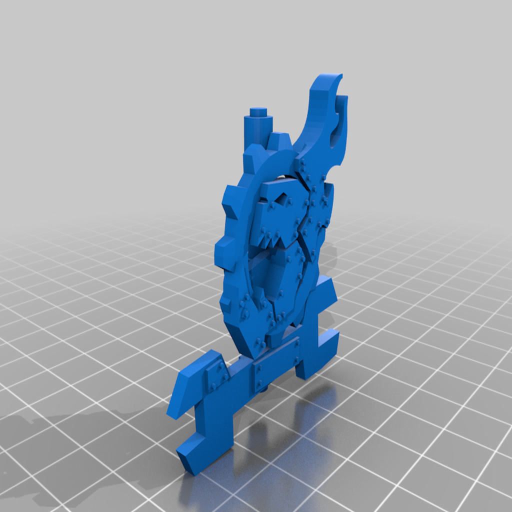 🛰 Space Ork/Orc Banner Top・Free STL File for ・Cults