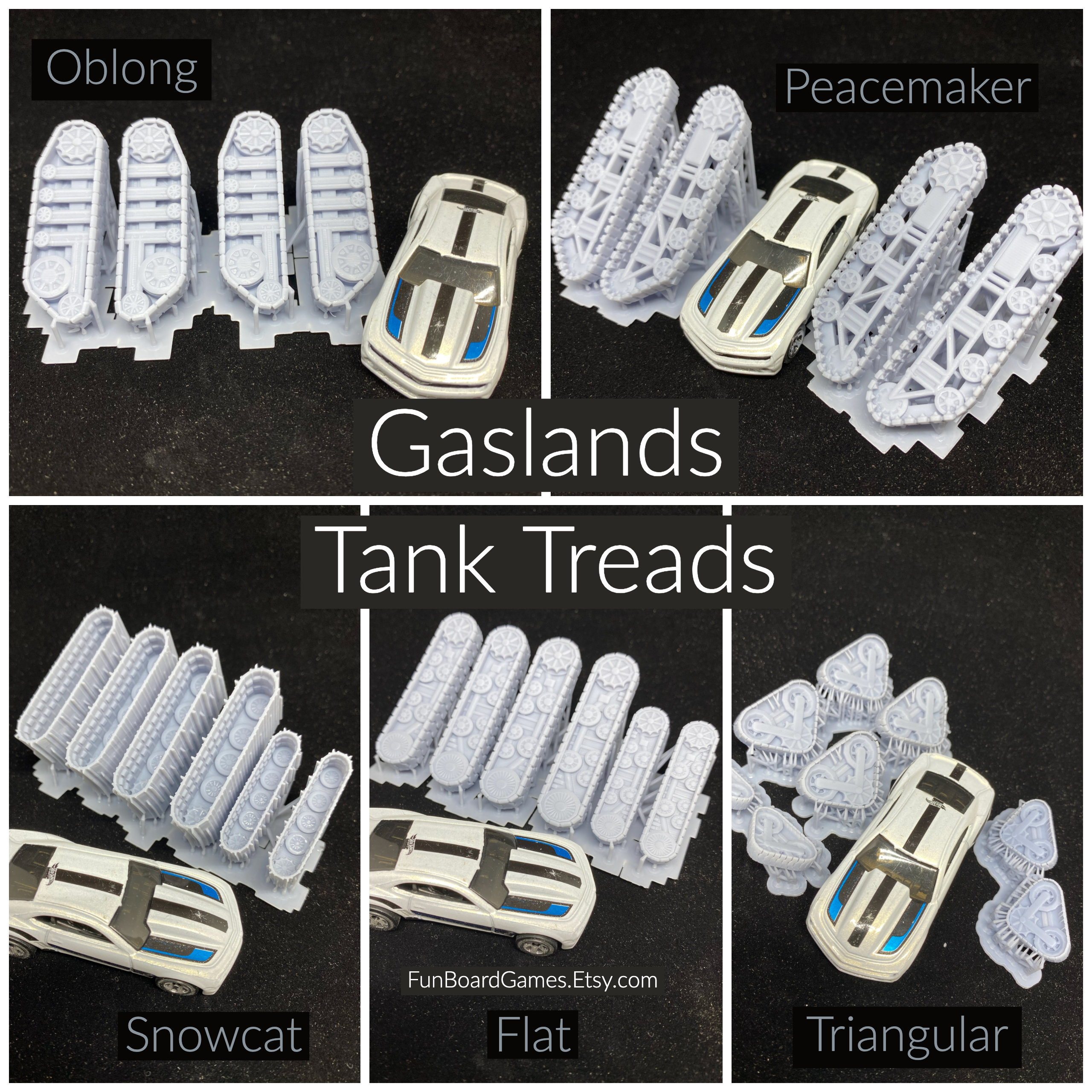 Работа Gaslands - Tank Tread Upgrades с возможностью распечатки в 3D・Cults