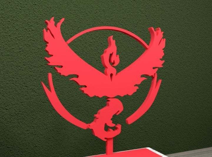 STL file Pokemon GO - Team Valor Logo 🐉 ・Model to download and 3D print ...