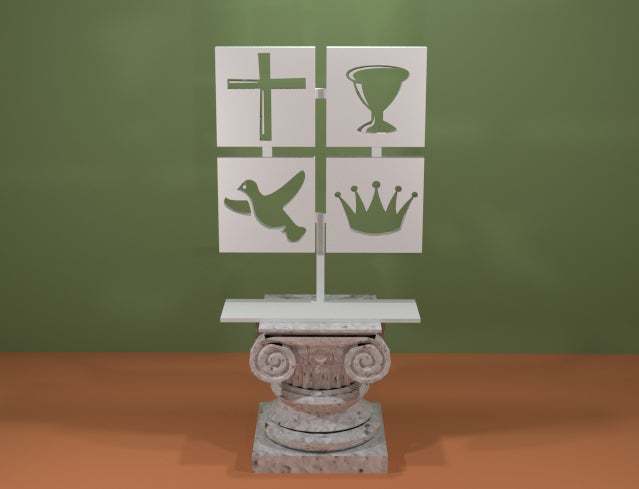 ⛪ Foursquare Church Logo・ STL File for ・Cults