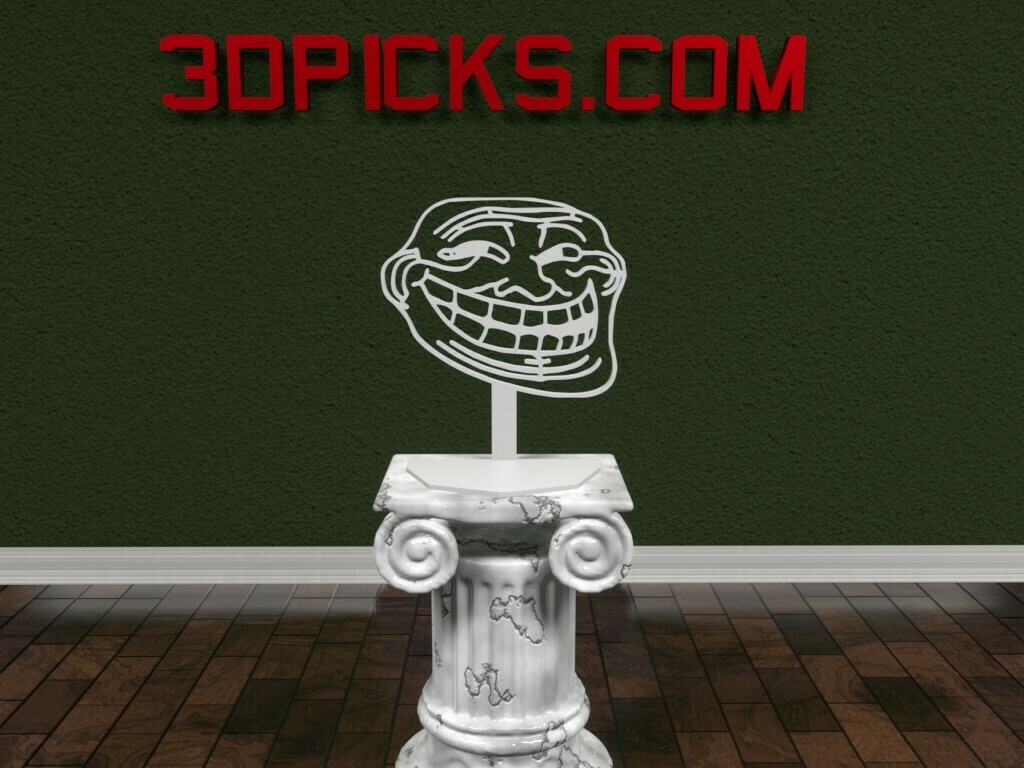 Free STL file Troll Face. April Fools' Gift! 🧌・3D printer model to ...