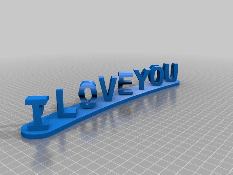 ️‍🔥 Customizable dual words illusion AKA "I Love You" sign・Free STL ...