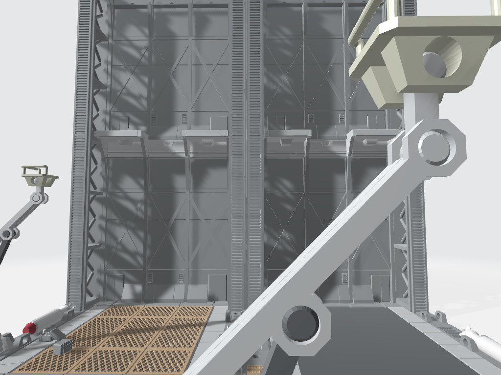 STL file -MHB02F- Mecha Hangar Bay Base and Wall 02 Fixture 3D print ...