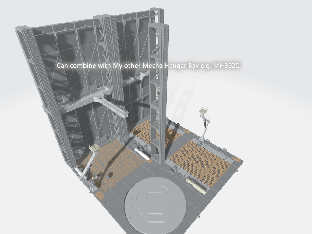 STL file -MHB01C- Mecha Hangar Bay Customizable Base and Wall 01 3D ...