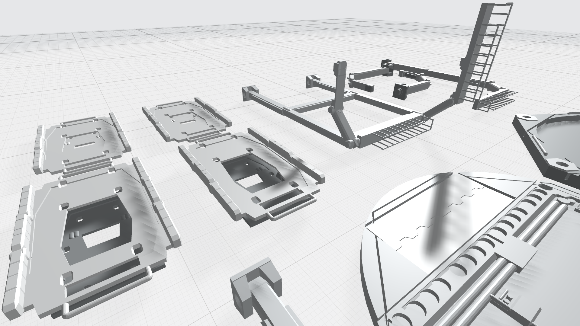 STL file -MHB06C- Mecha Hangar Bay 06 Hangar customizable 🤖 (OBJ)・3D ...