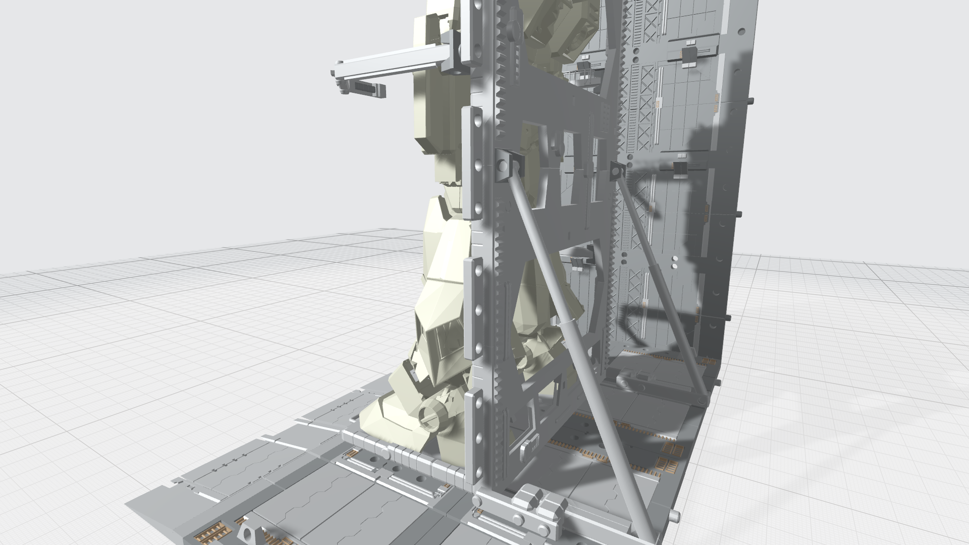 STL file -MHB04F2 - Mecha Hangar Bay 04 Hangar Fixture for MG 3D ...