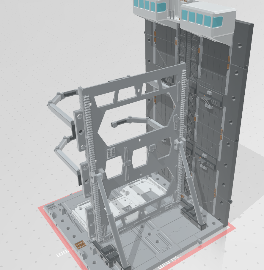 🤖 -MHB04F - Mecha Hangar Bay 04 Hangar Fixture 3D print Files・ STL File ...
