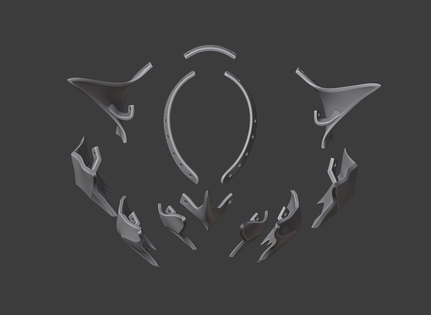 👄 Mouth of Seuron Helmet - fully modular・ 3D File for 3D printing・Cults