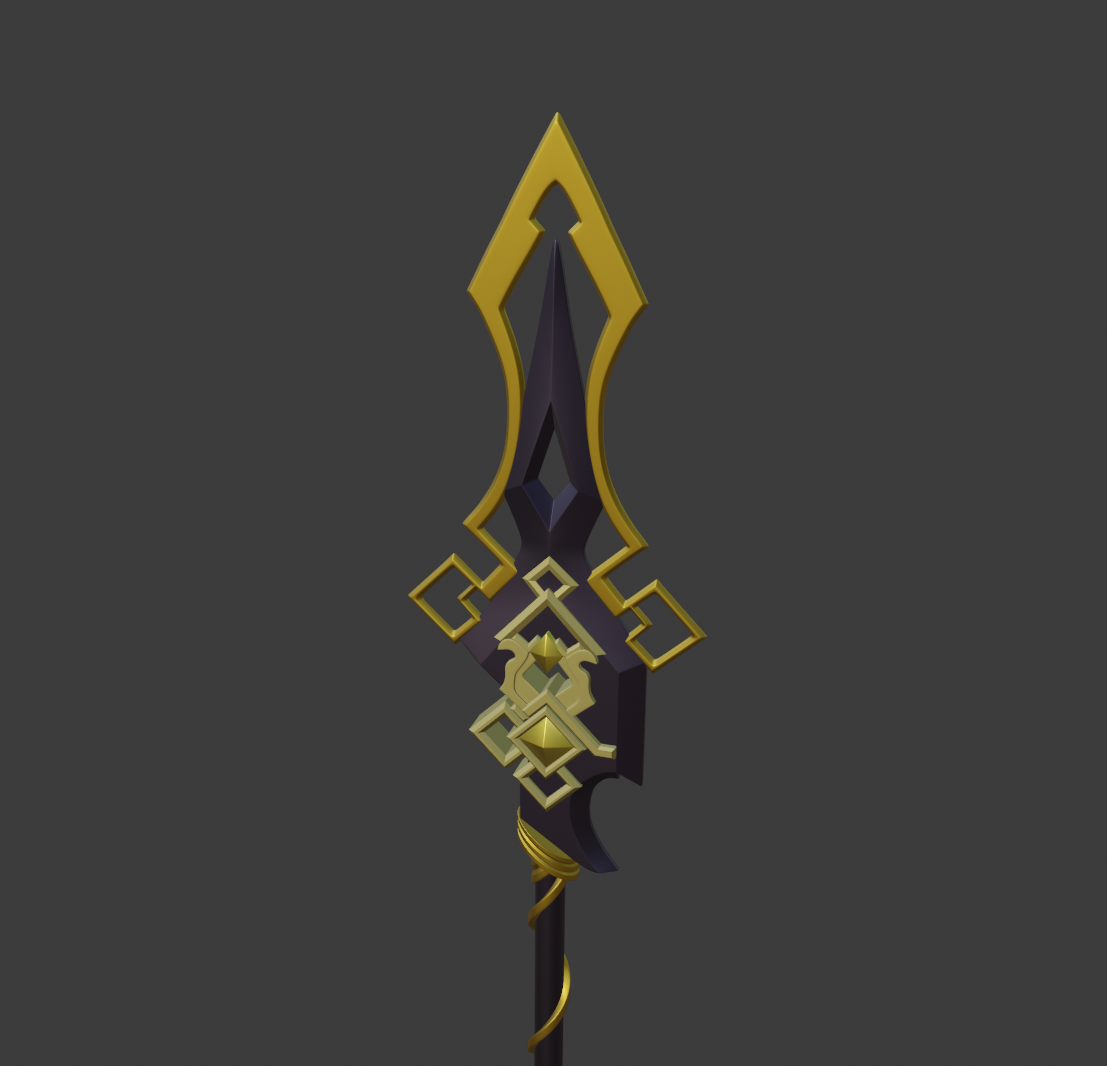 3D file Zhongli Vortex Vanquisher - Genshin Impact 🎨 ・3D printer design ...