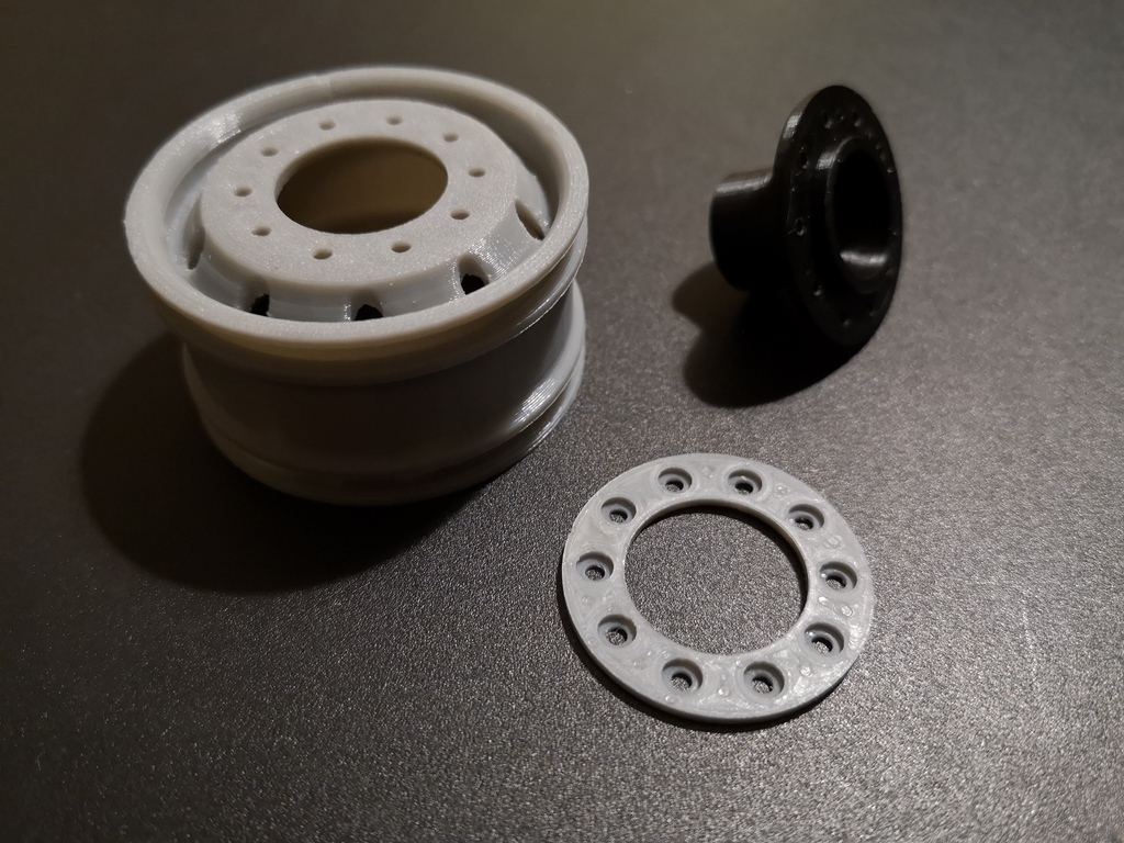 🚚 1/14 RC Tamiya truck super single rim V3・ 3D File for ・Cults