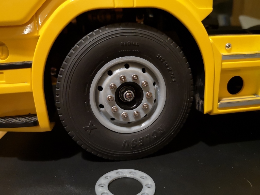 🚚 1/14 RC Tamiya truck super single rim V3・ 3D File for ・Cults