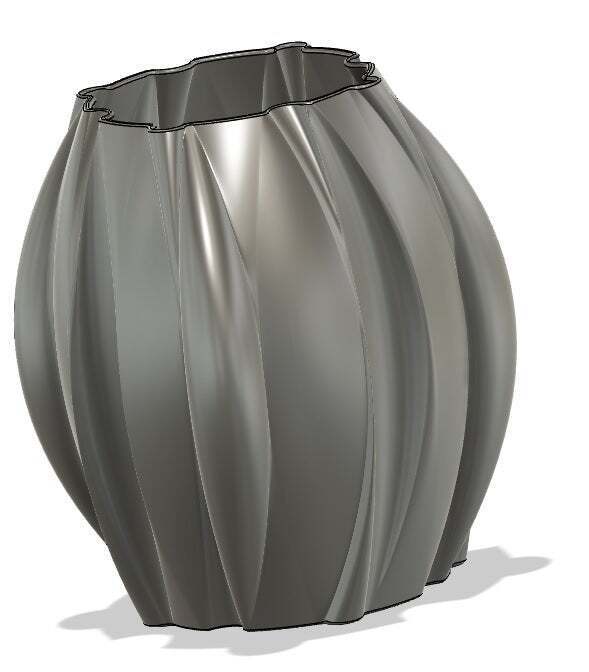 Free STL file Wave Vase 🌊 ・3D printable model to download・Cults