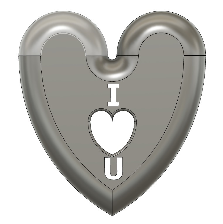 Free STL file I Love U Hart for Valentines day or just print for the ...