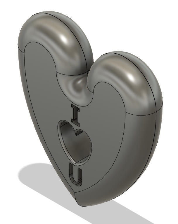 Free STL file I Love U Hart for Valentines day or just print for the ...