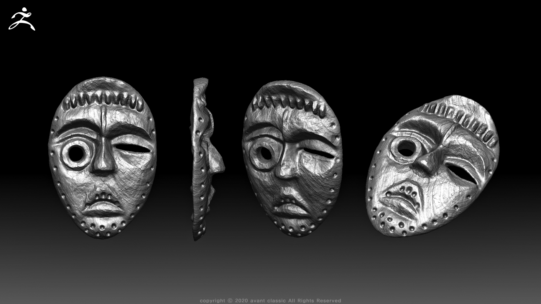 OBJ file African Asymmetric Dan Mask 🎨 ・3D printing model to download・Cults