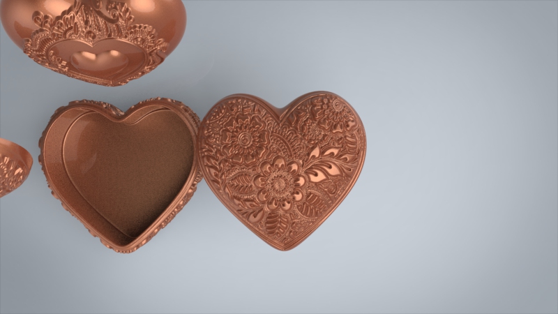 🎁 Valentine's day gift box : Heart Box STL and OBJ・Archivo STL para ...