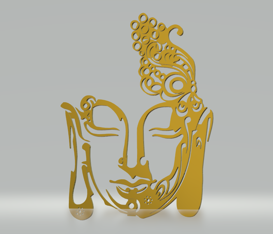 STL file Buddha: Thai Buddha Wall sticker Image 🪟 (3MF)・3D print design ...