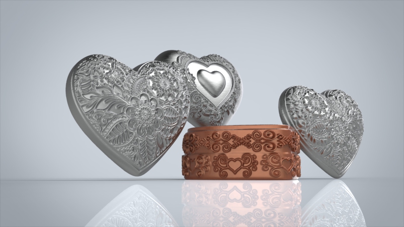 🎁 Valentine's day gift box : Heart Box STL and OBJ・Archivo STL para ...
