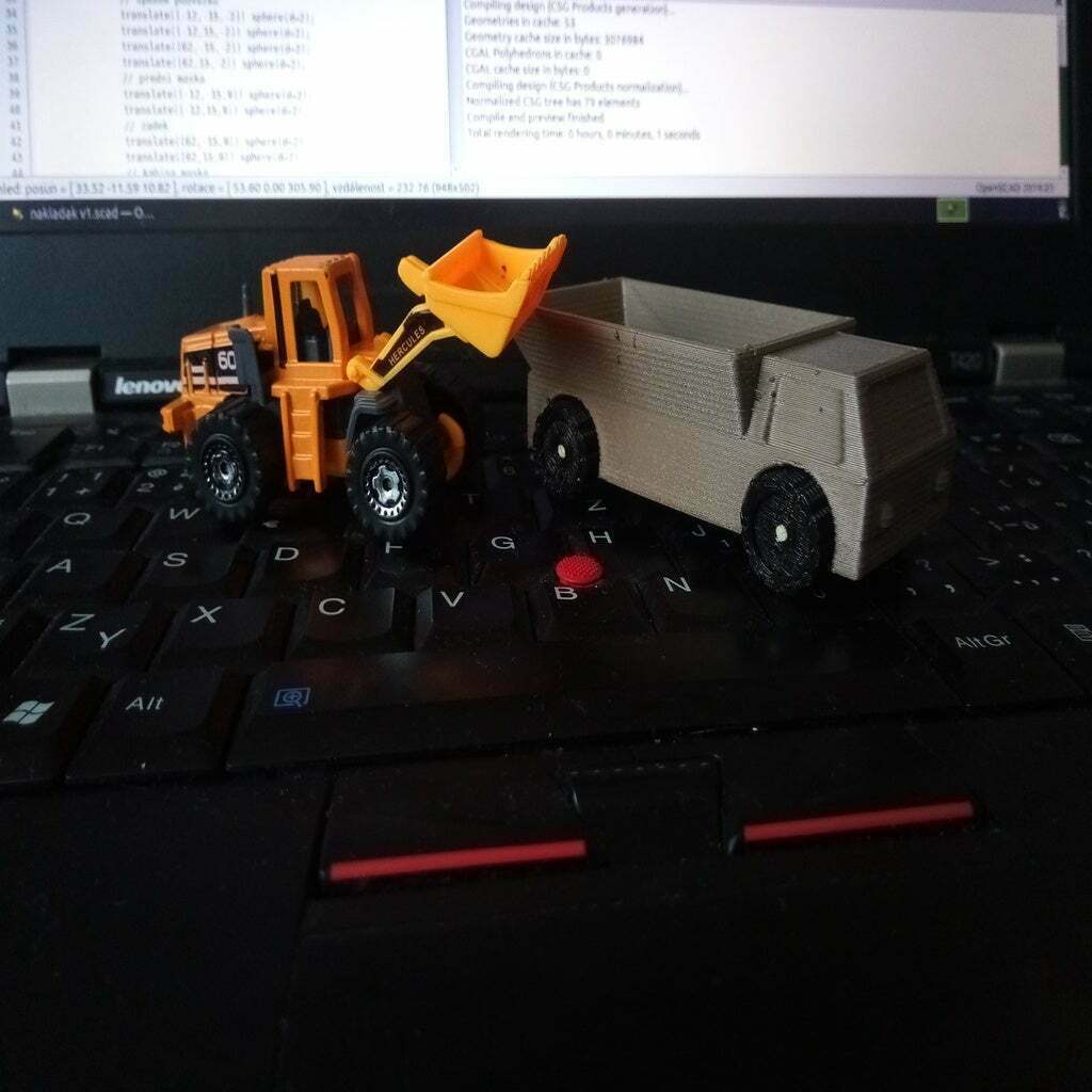 Бесплатный STL файл Simple truck / Náklaďák 🚚 (SCAD)・Шаблон для 3D ...
