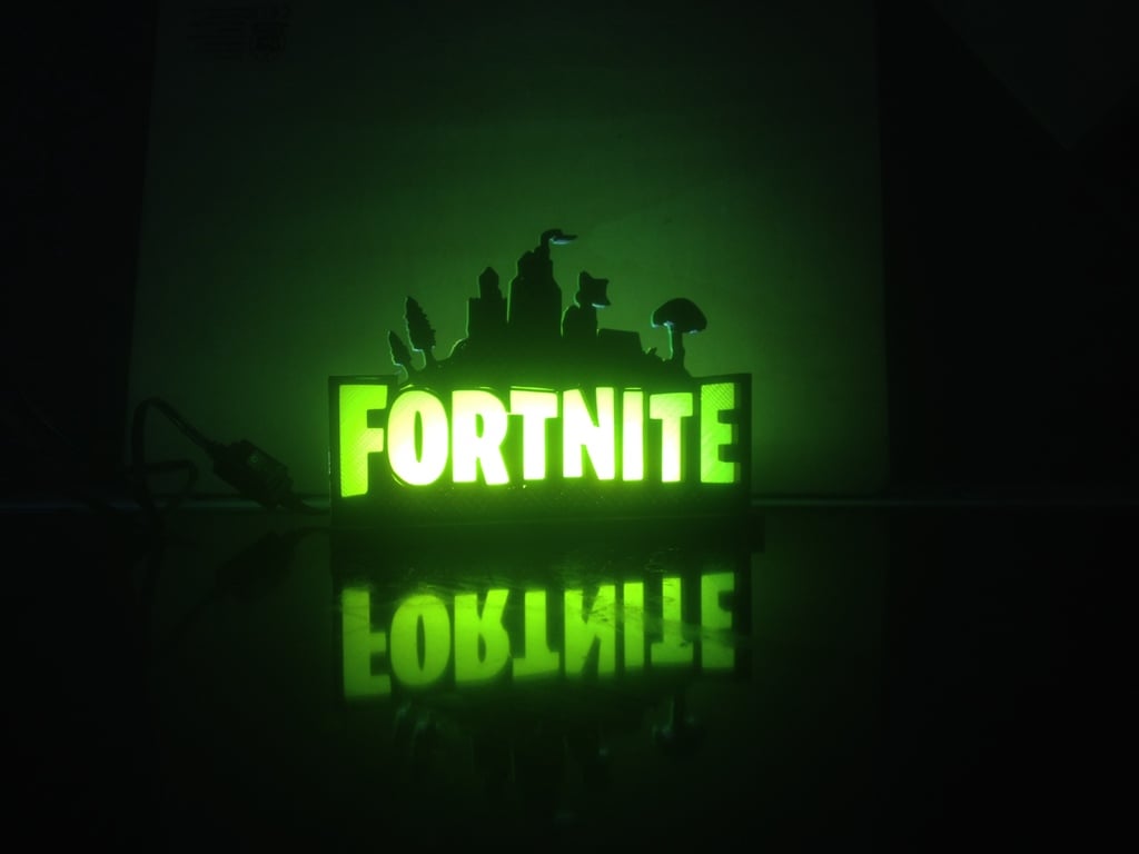 3D print Fortnite Logo Remix - Solid back・Cults
