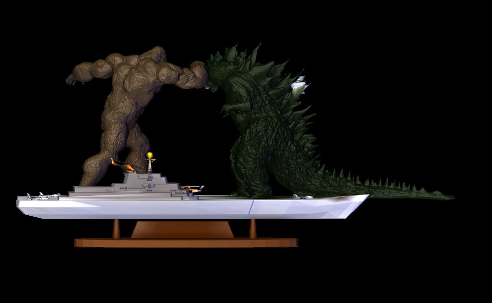 3D file KONG VS GODZILLA 🦍 ・3D printable model to download・Cults