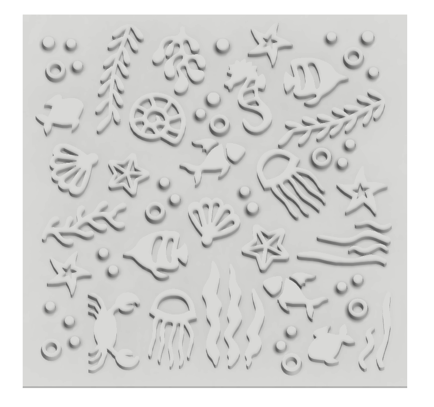 arquivo STL STAMP COOKIE sea life TEXTURE 🍪 ・ideia de impressão 3D para ...