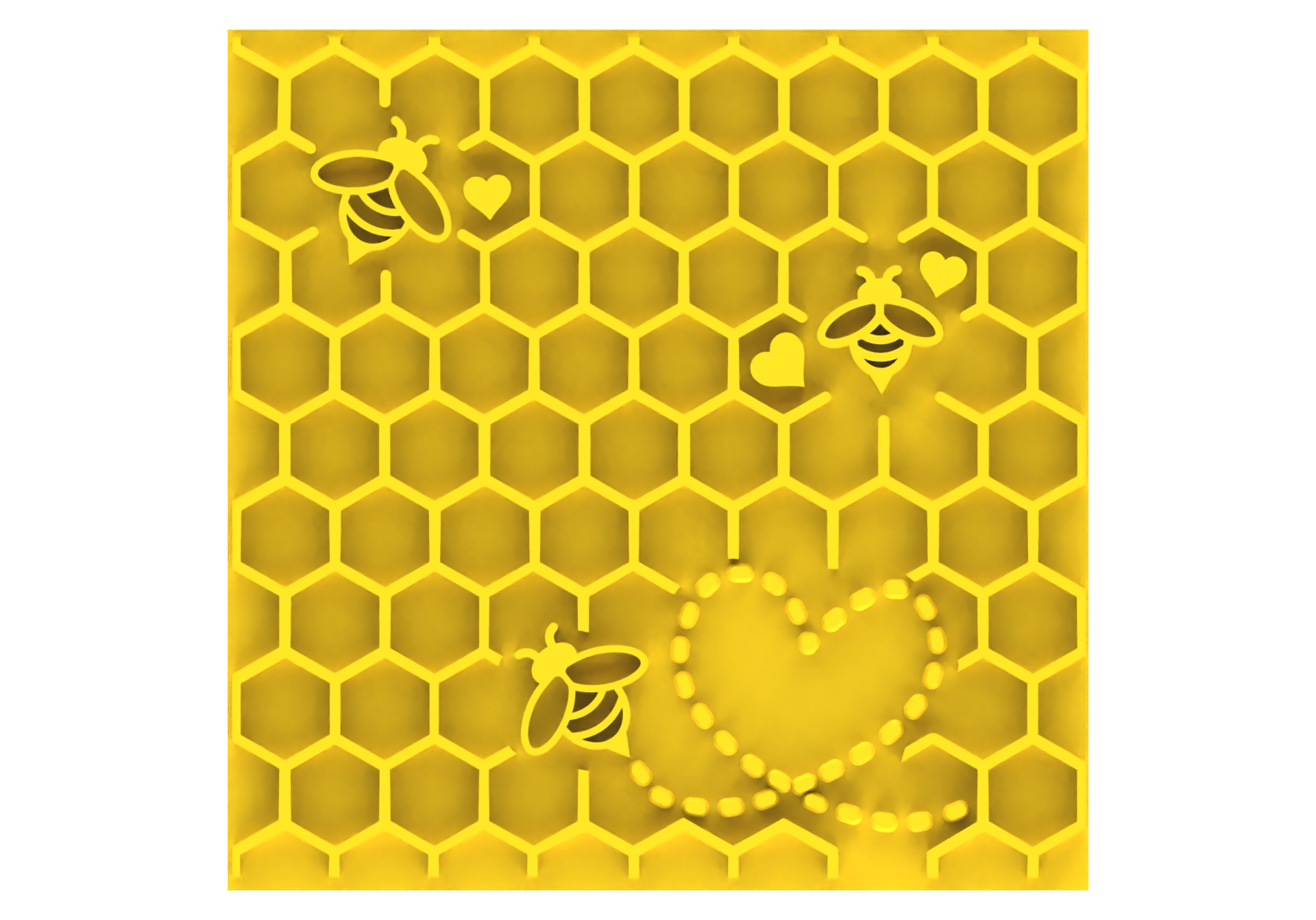 🍪 STAMP COOKIE honeycomb bees TEXTURE・ STL File for 3D printing・Cults