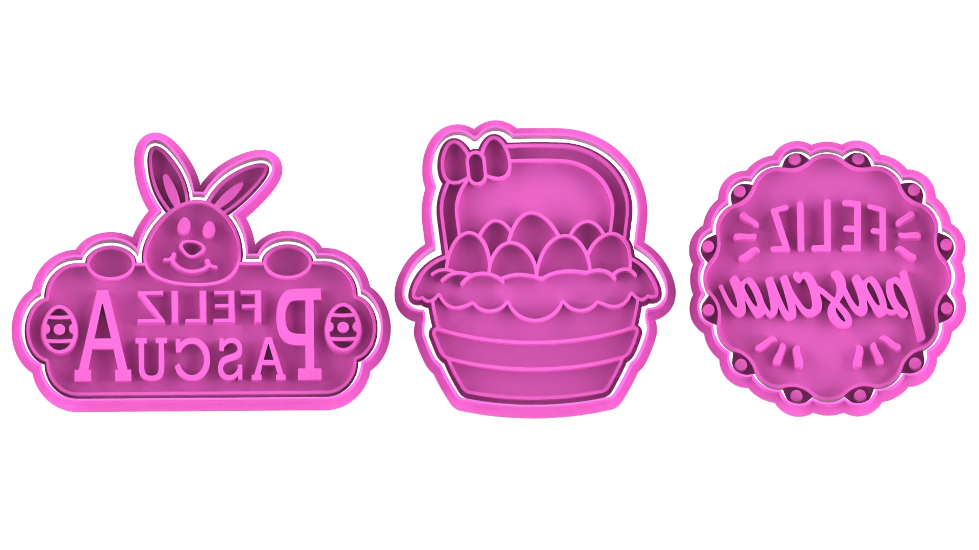 Archivo STL PASCUA COOKIE CUTTERS PACK 3 🍪 ・Modelo para descargar y ...