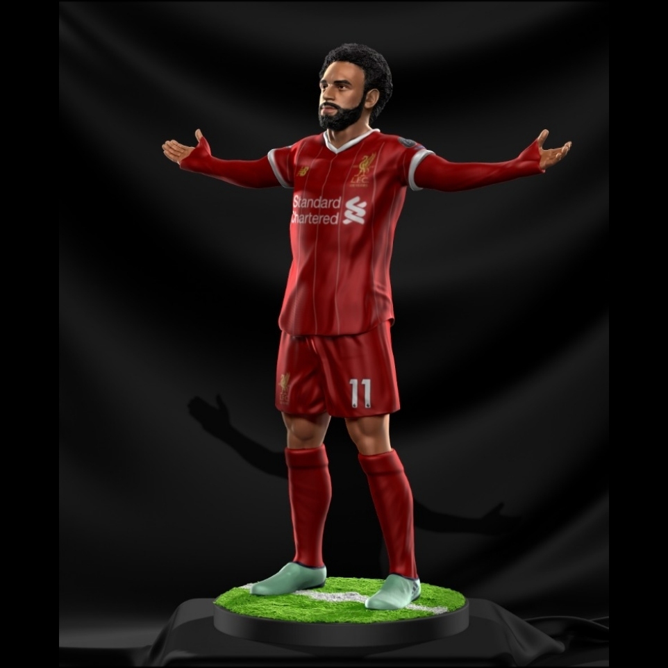STL file Mohamed Salah - Liverpool - Soccer Figure ⚽ ・3D printer model ...
