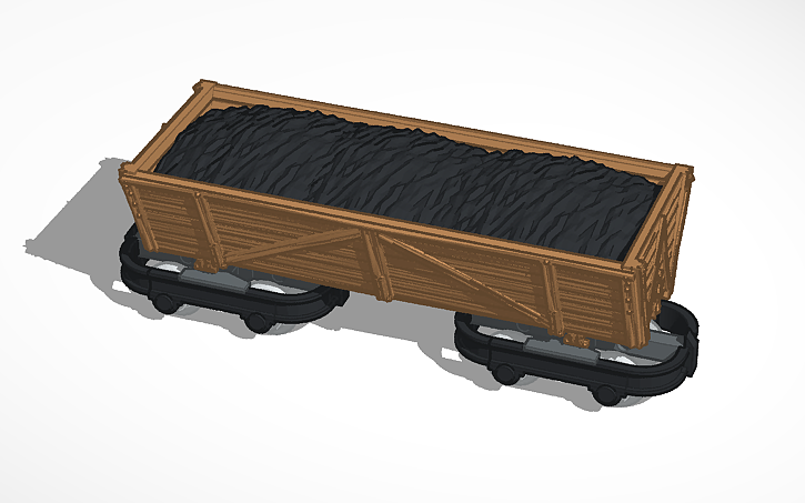 🚂 Tipper wagon with load, 4-axle, h0e・Free STL File for ・Cults