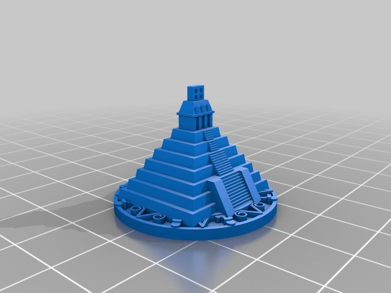 ⚙️ T'Zolkin Boardgame Pyramid Gear Markers・Free STL File for ・Cults