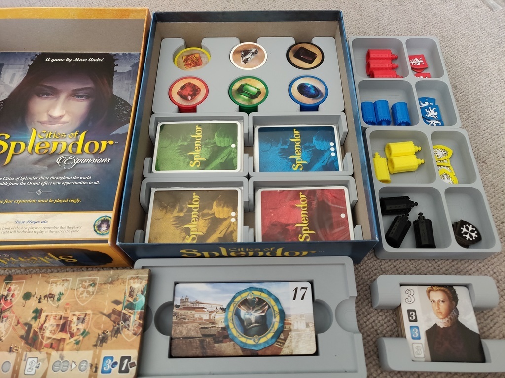 🃏 Splendor Insert (Including cities) for sleeved cards・Free STL File ...