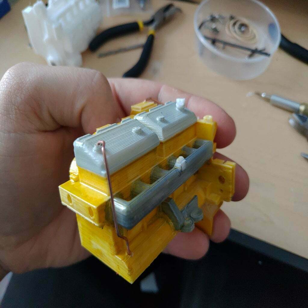 STL file RC 1/14 - Cat 3406 Engine (cover) 🐱 ・3D printable model to ...