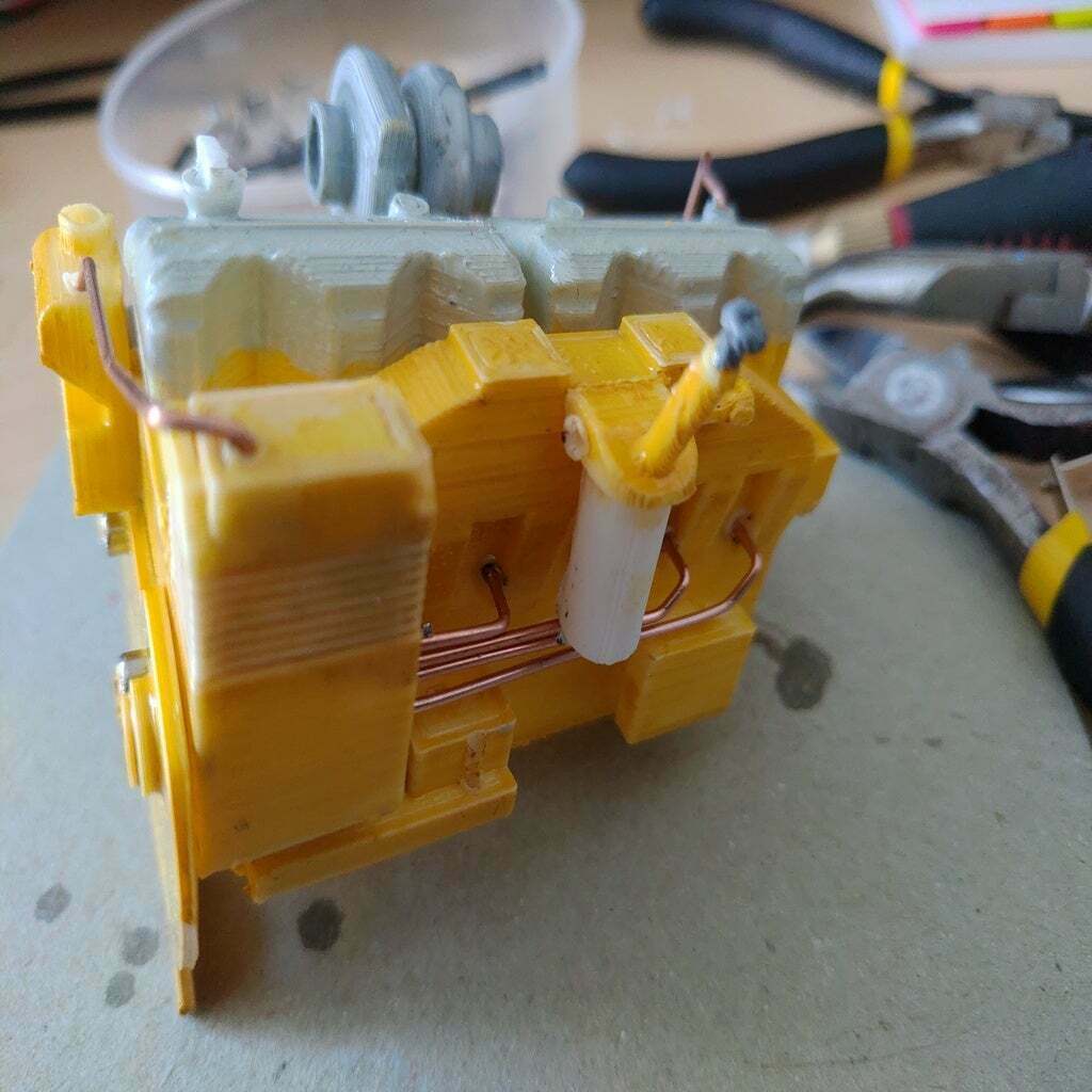 STL file RC 1/14 - Cat 3406 Engine (cover) 🐱 ・3D printable model to ...
