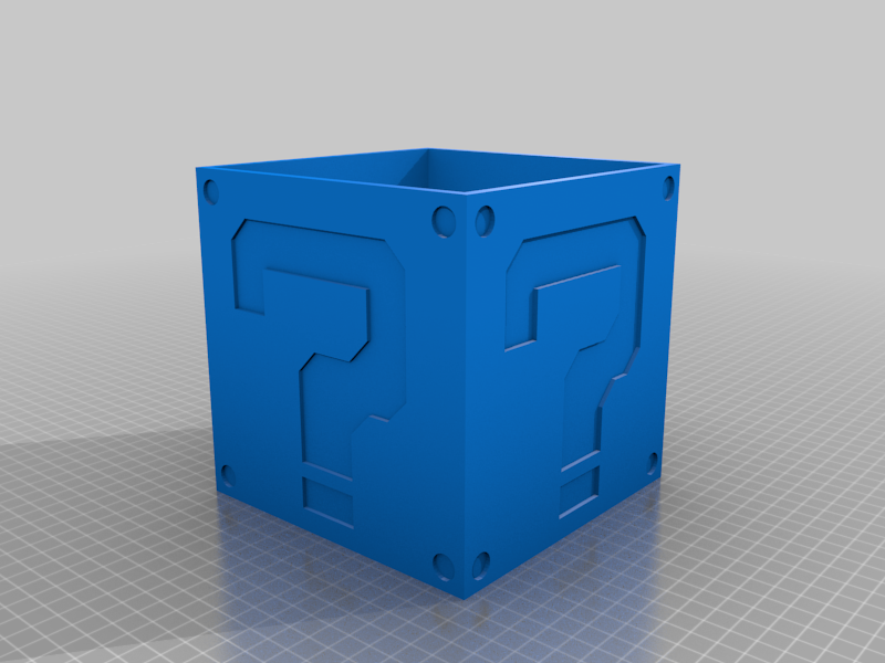 Mario question mark box 150x150x150・Free STL File for ・Cults