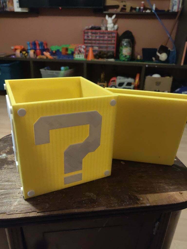 Mario question mark box 150x150x150・Free STL File for ・Cults