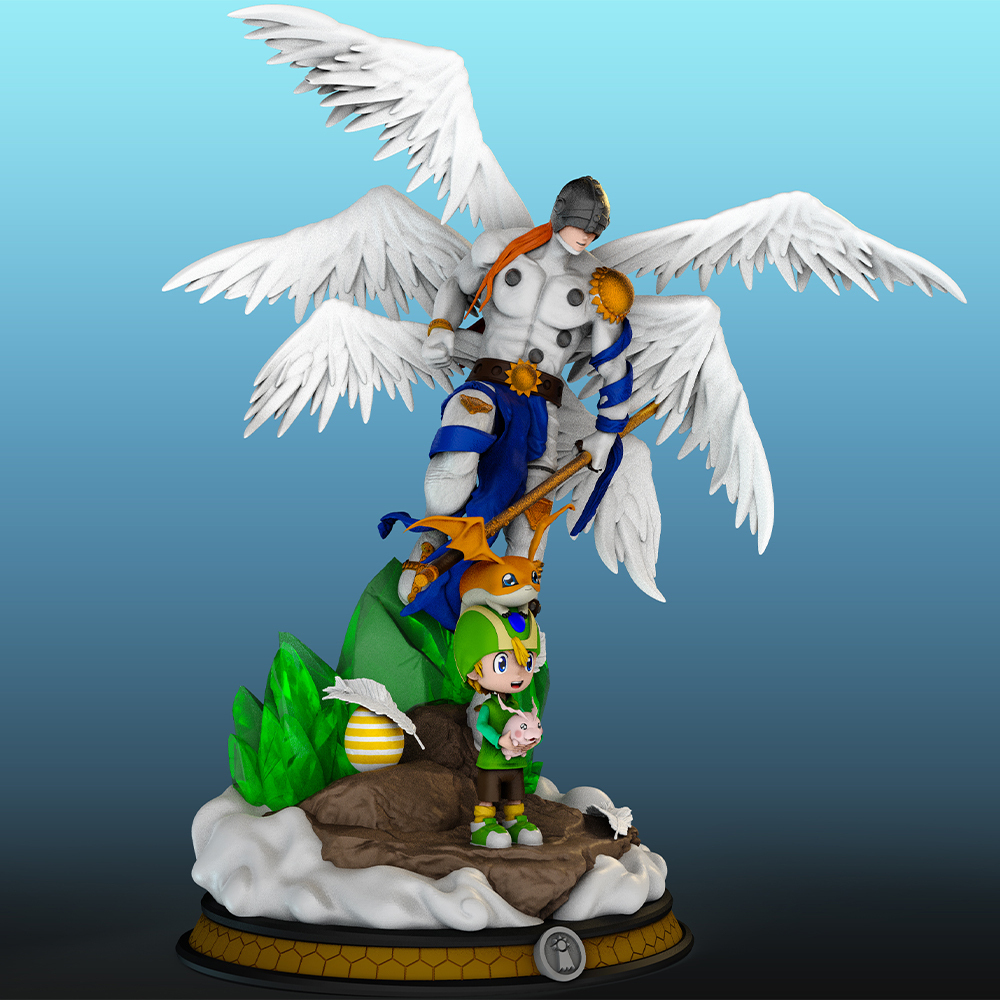 STL file Angemon and Tk 🐉・3D printer model to download・Cults