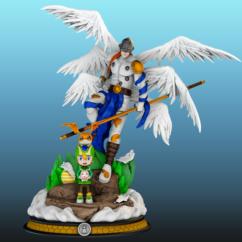 STL file Angemon and Tk 🐉・3D printer model to download・Cults