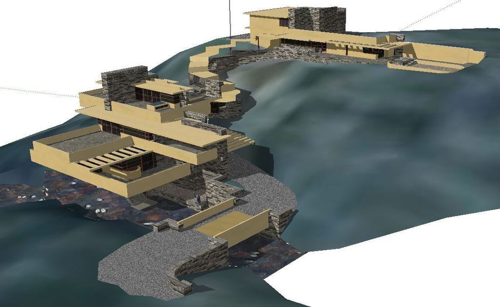 🚰 Falling Water - Frank Lloyd Wright・Free STL File for ・Cults