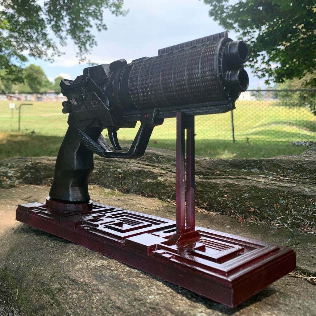 🔫 Blade Runner Blaster Stand Risers and addons・Free STL File for ・Cults