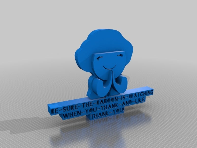 Free STL file be sure that the baboon is watching when youn say thank ...