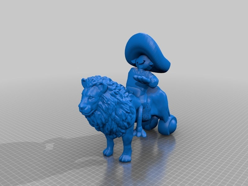 Free STL file speedy riding on disabled lion ・3D printable model to ...