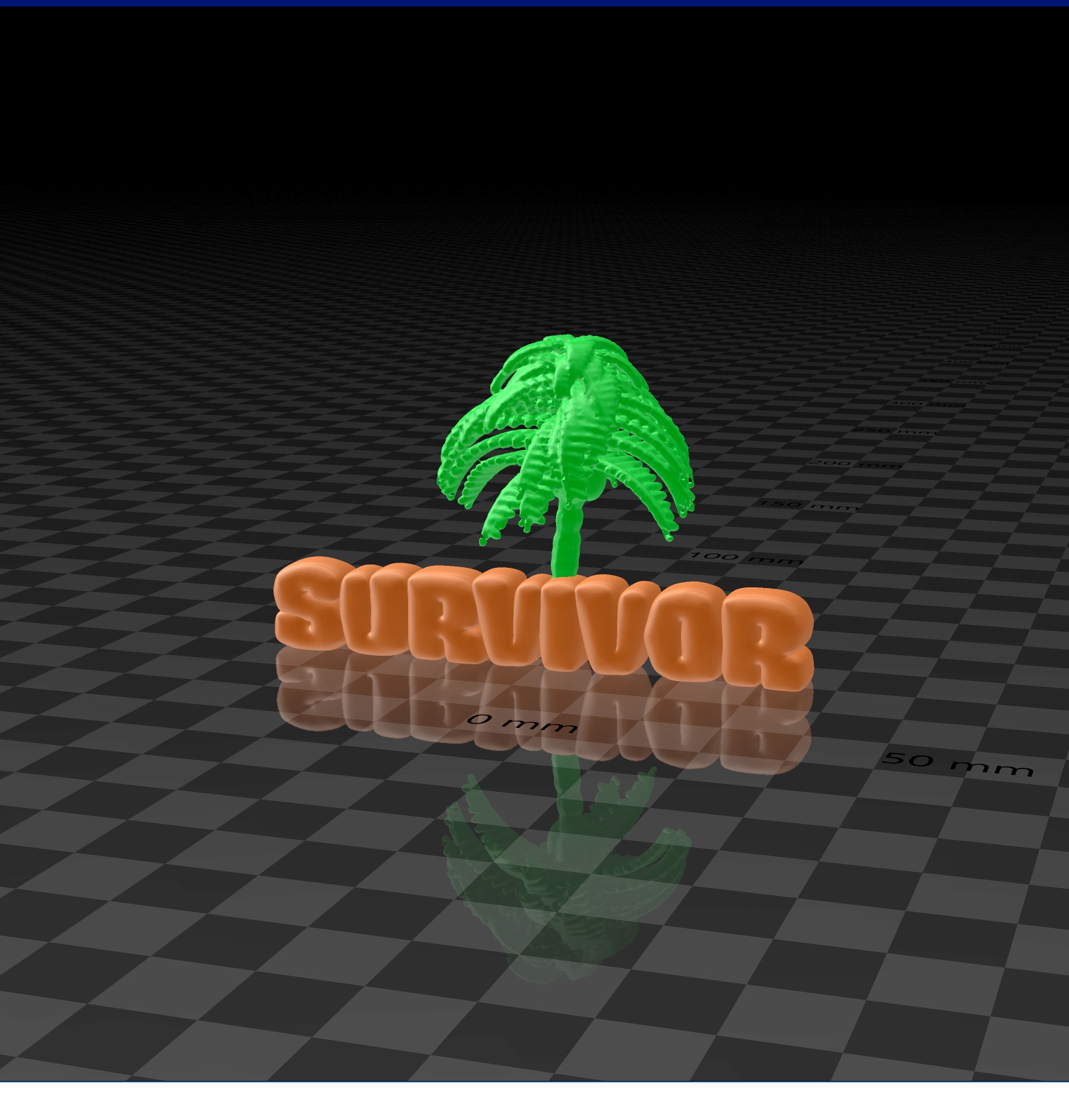 STL file survivor letters with palmtree 🏝️ (3MF)・Design to download and ...