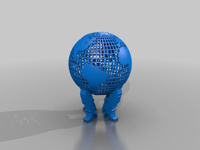 Free STL file globus earth 🌍 ・3D print design to download・Cults